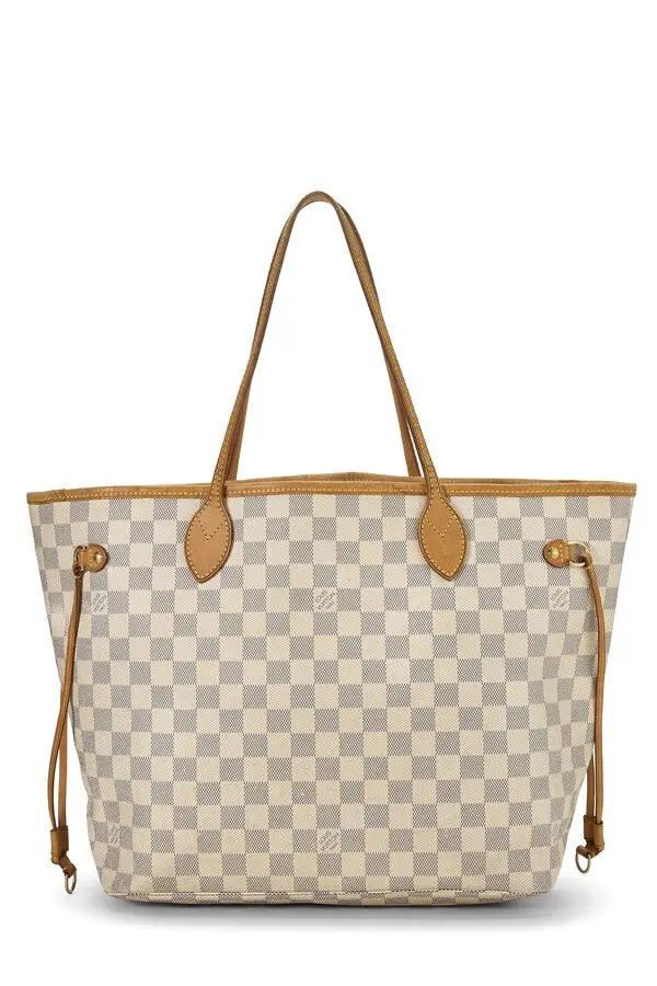 LOUIS VUITTON Damier Azur Tote - White