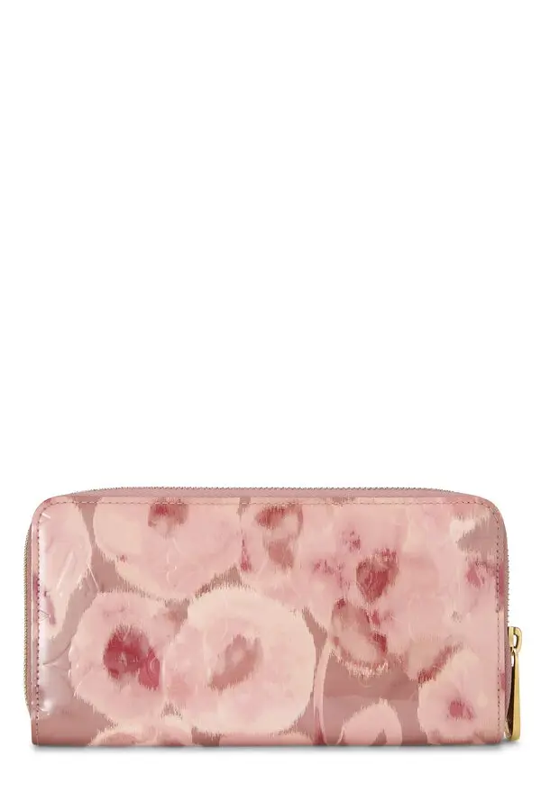 LOUIS VUITTON Monogram Vernis Ikat Flower Zippy Continental - Pink