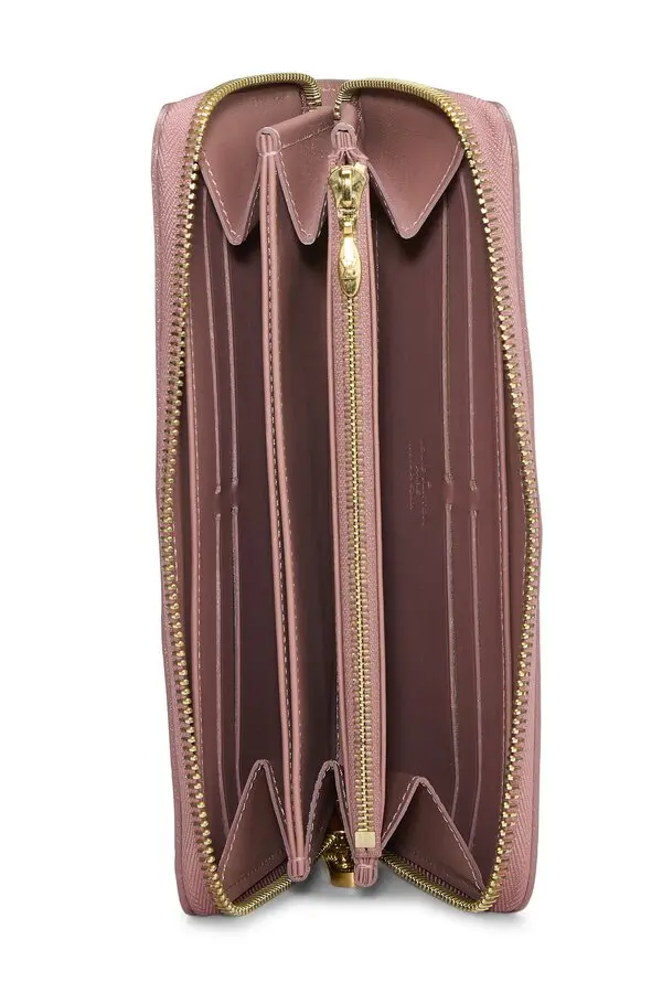 LOUIS VUITTON Monogram Vernis Ikat Flower Zippy Continental - Pink