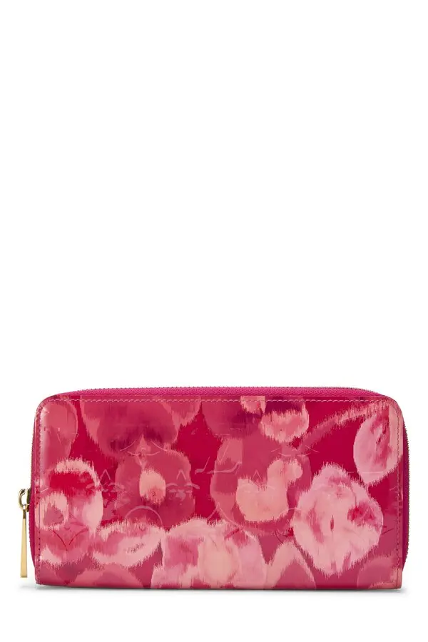 LOUIS VUITTON Monogram Vernis Ikat Flower Zippy Continental - Pink