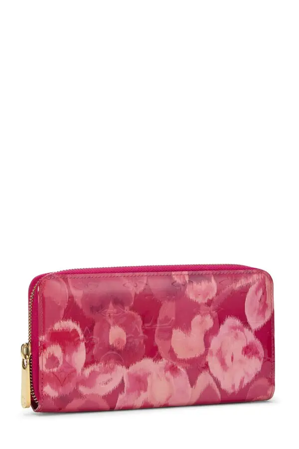 LOUIS VUITTON Monogram Vernis Ikat Flower Zippy Continental