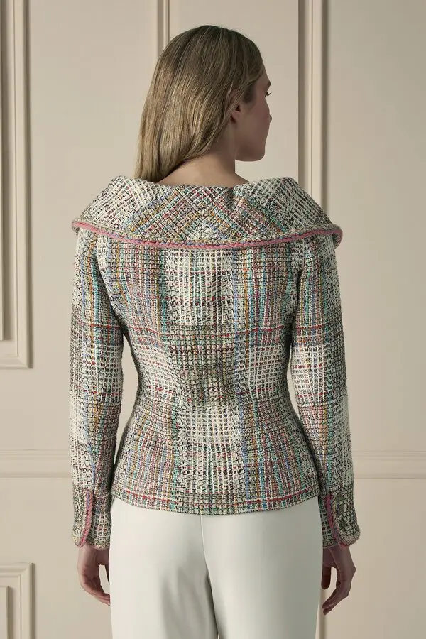 Chanel Off-shoulder Tweed Jacket