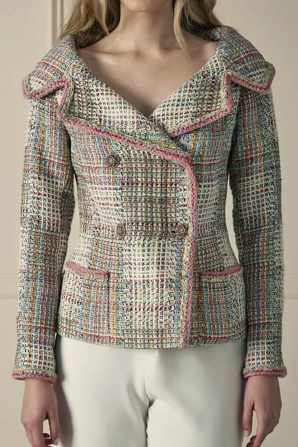 Chanel Off-shoulder Tweed Jacket