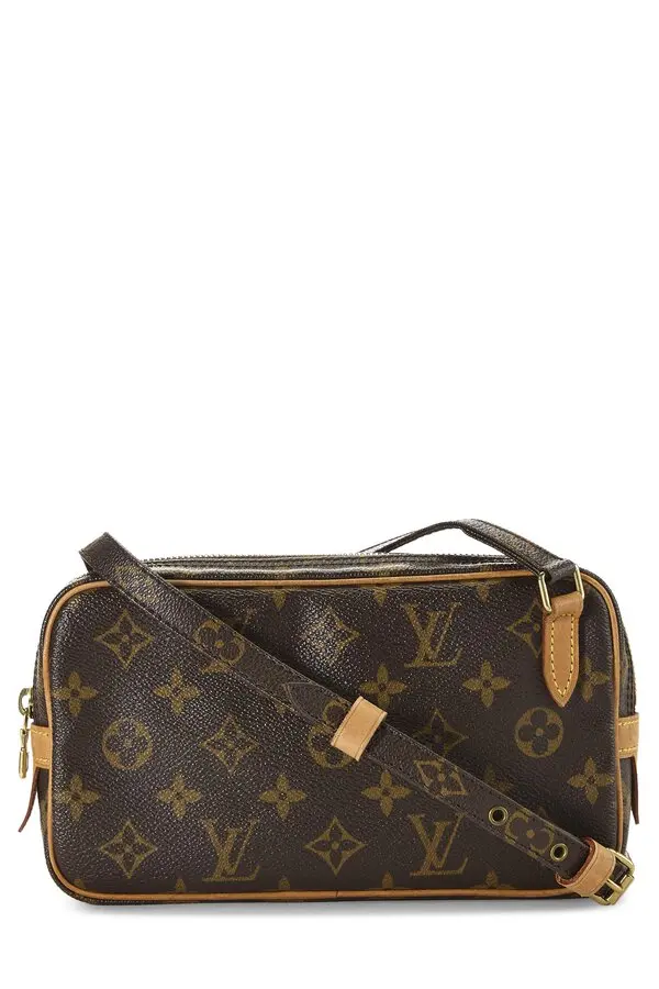 LOUIS VUITTON Monogram Canvas Pochette Marly Bandouliere - Brown