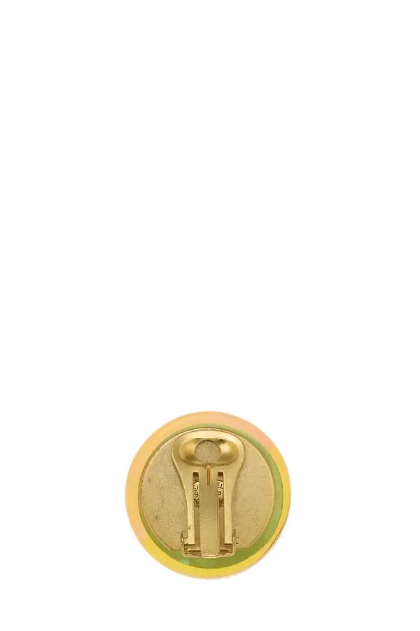 Chanel Acrylic Clip-on Earrings - Gold