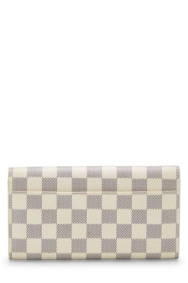 LOUIS VUITTON Damier Azur Sarah Wallet - White