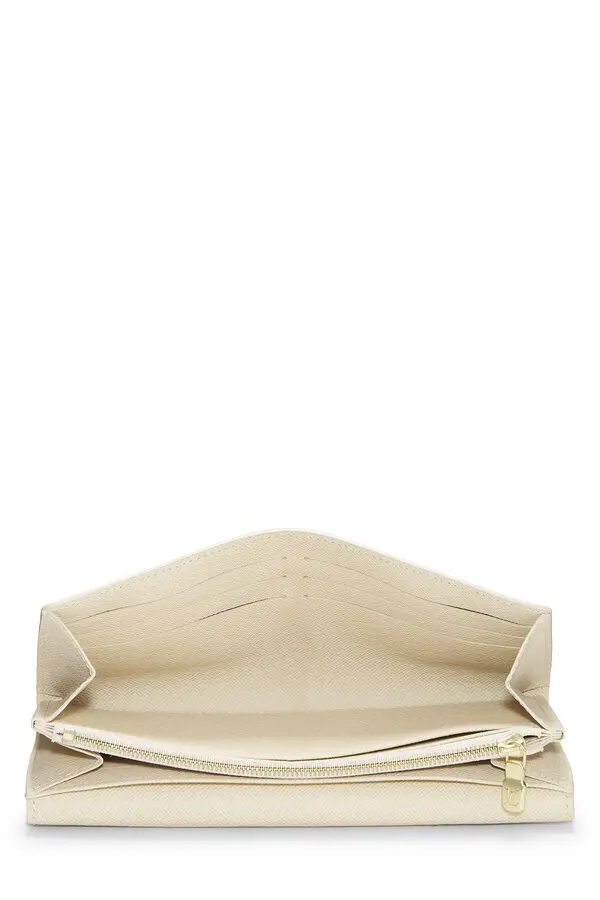 LOUIS VUITTON Damier Azur Sarah Wallet - White
