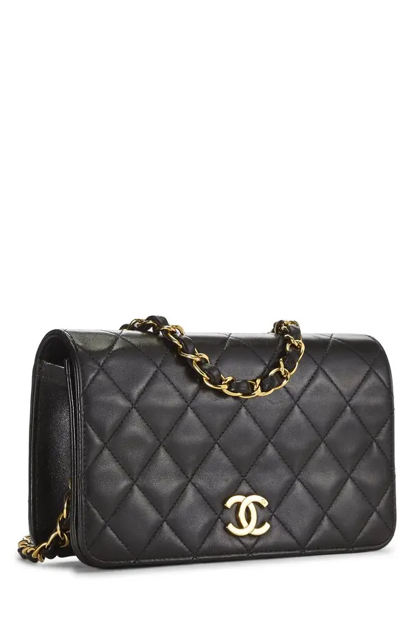 Chanel Quilted Lambskin Snap Full Flap Bag