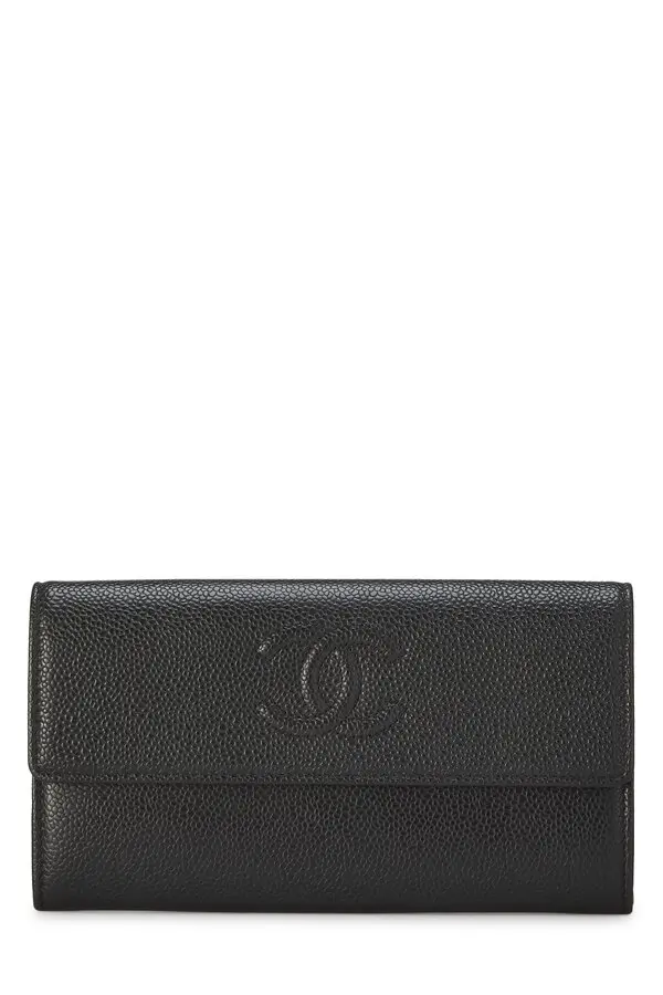 Chanel Caviar Timeless 'cc' Long Wallet - Black
