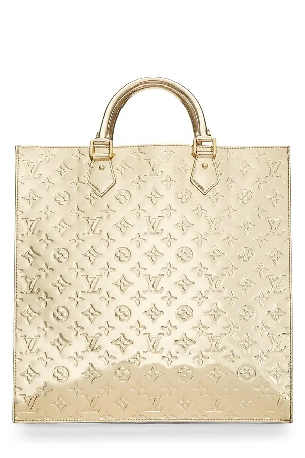 LOUIS VUITTON Monogram Miroir Sac Plat - Gold