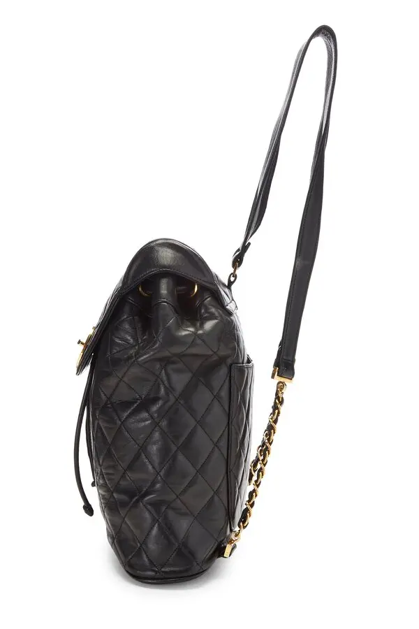 Chanel Quilted Lambskin Circle Lock Backpack
