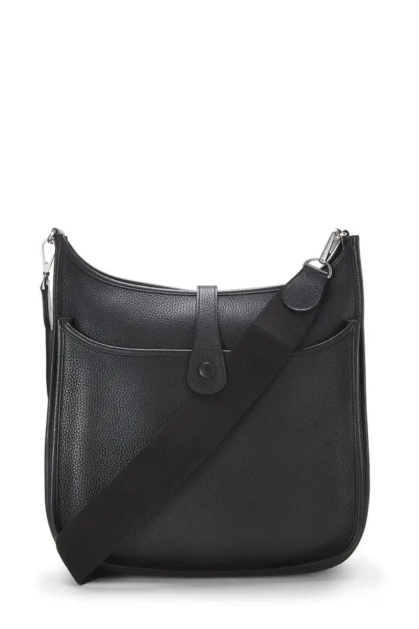 Hermès Clemence Evelyne Iii Bag - Black