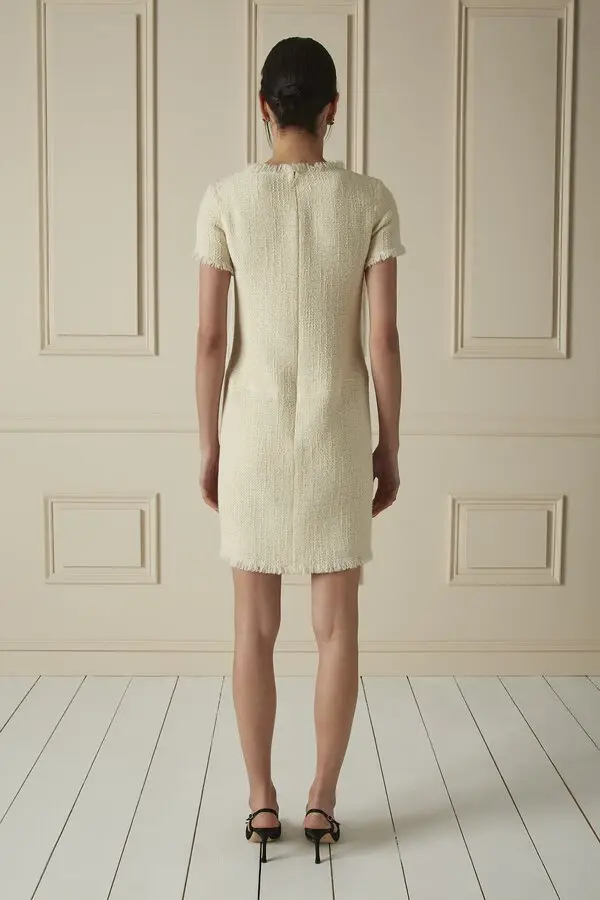Chanel Fringe Tweed Shift Dress