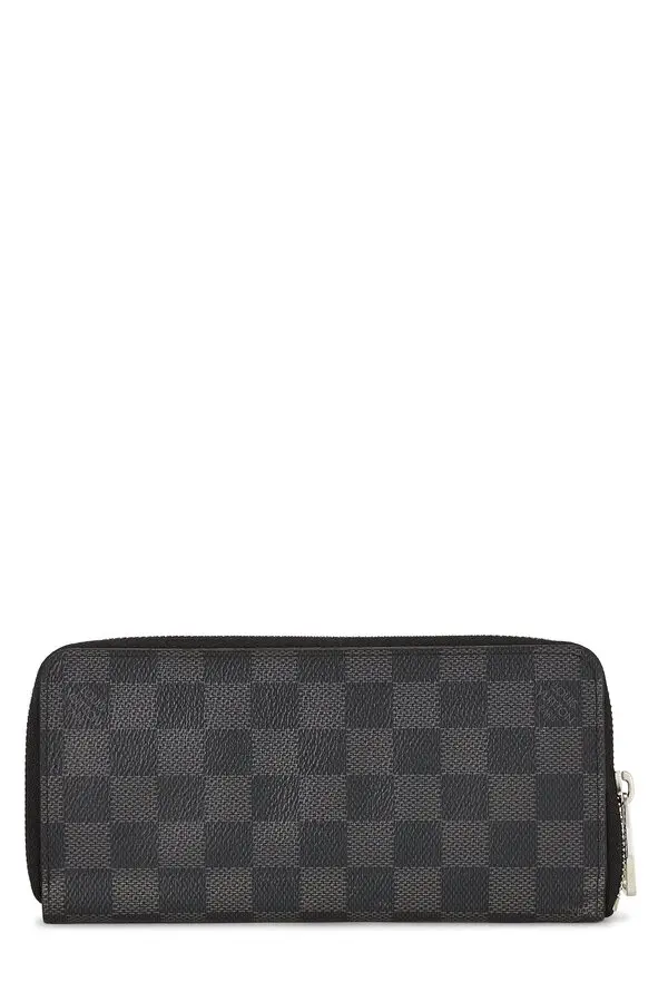 LOUIS VUITTON Damier Graphite Zippy Vertical Wallet - Black