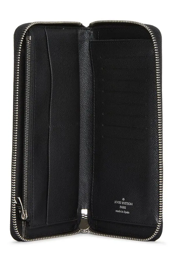 LOUIS VUITTON Damier Graphite Zippy Vertical Wallet - Black