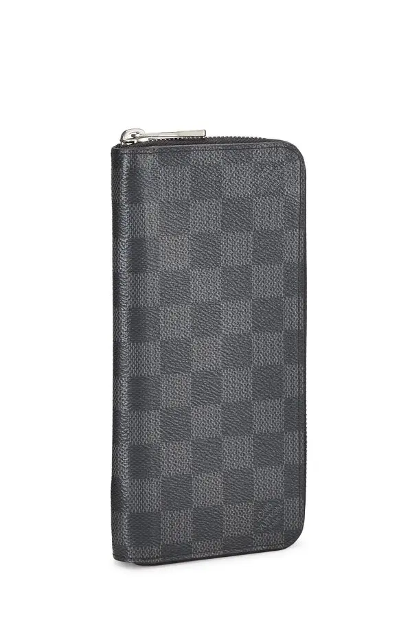 LOUIS VUITTON Damier Graphite Zippy Vertical Wallet - Black