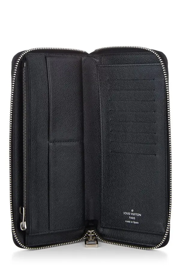 LOUIS VUITTON Damier Graphite Zippy Vertical Wallet - Black