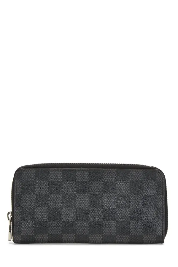 LOUIS VUITTON Damier Graphite Zippy Vertical Wallet - Grey