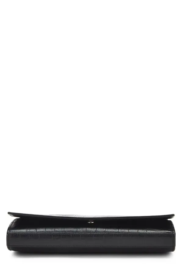 Saint Laurent Embossed Crocodile Wallet On Chain