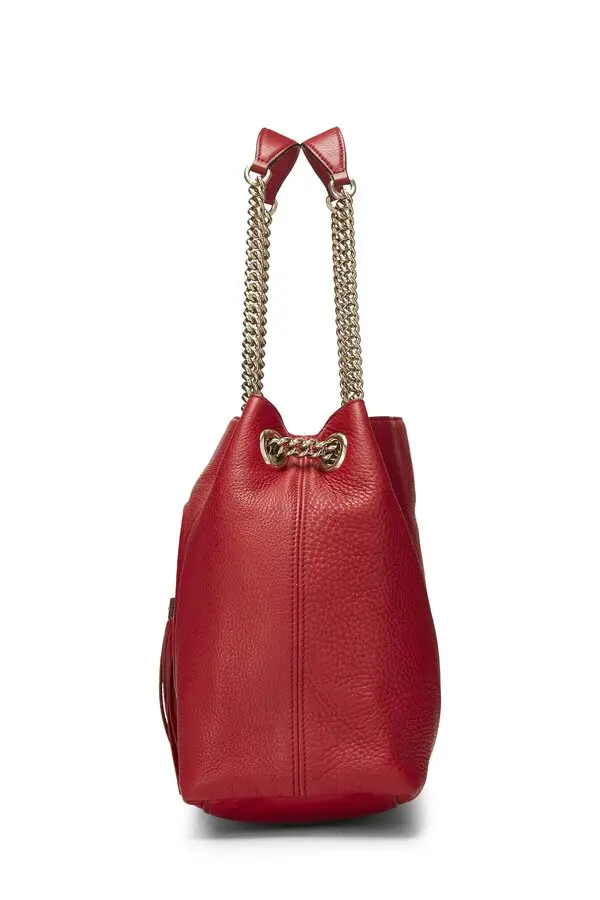 Gucci Soho Chain Tote - Red