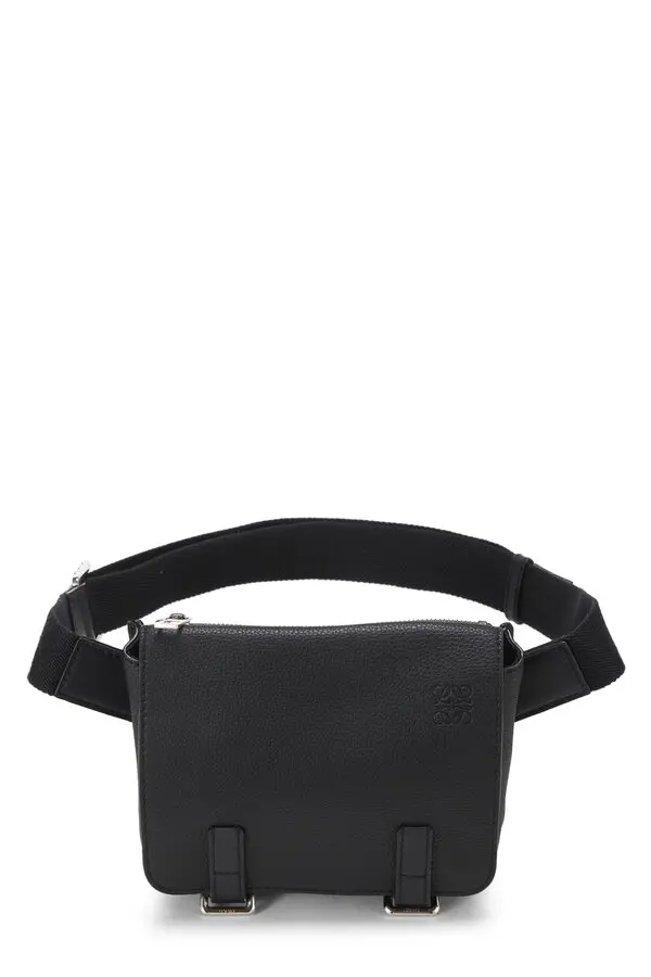 LOUIS VUITTON Grained Calfskin Bum Bag - Black