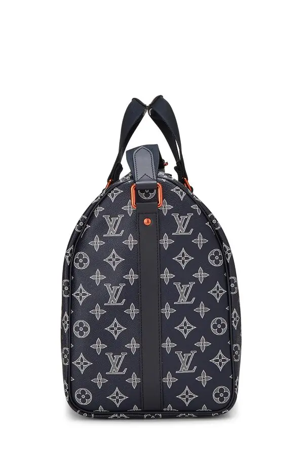 LOUIS VUITTON Monogram Upside Down Ink Speedy Bandouliere 40 - Navy