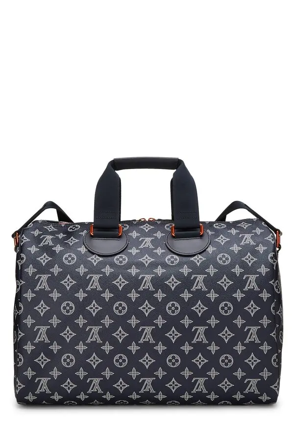 LOUIS VUITTON Monogram Upside Down Ink Speedy Bandouliere 40 - Navy