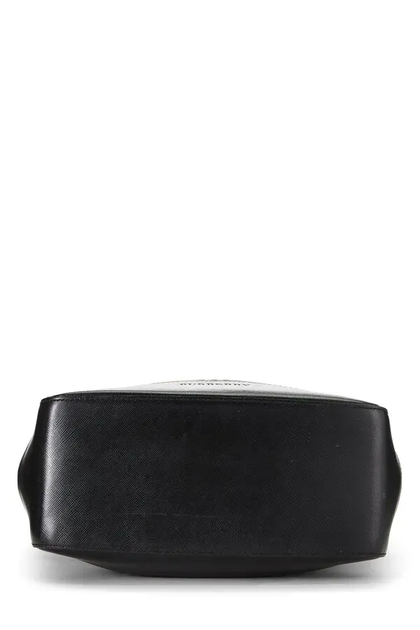 Burberry Haymarket Check Pocket Shoulder Bag - Black