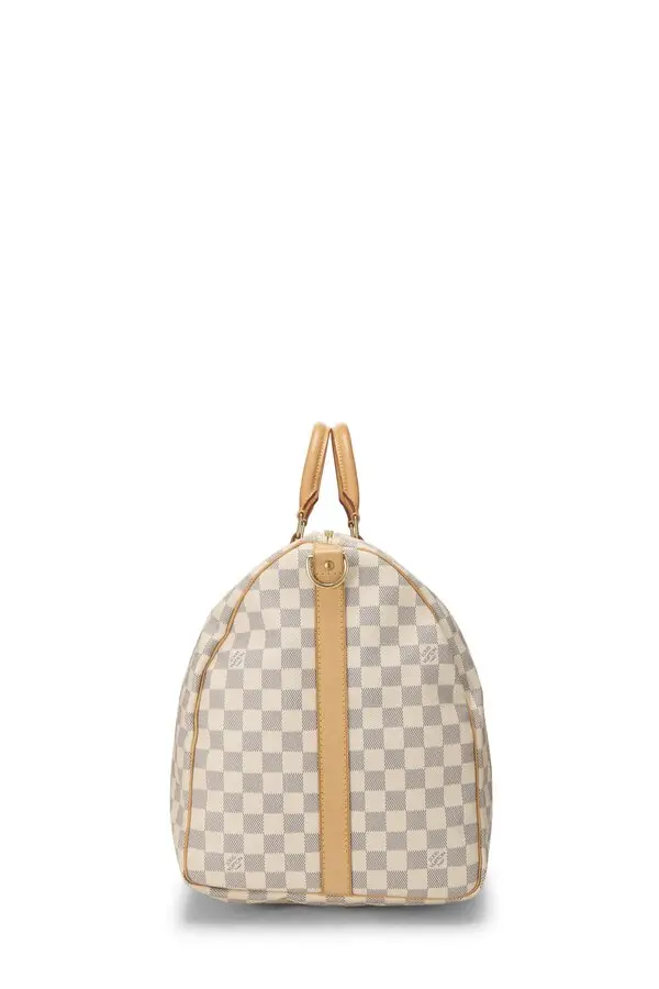 LOUIS VUITTON Damier Azur Keepall Bandouliere 55 - White