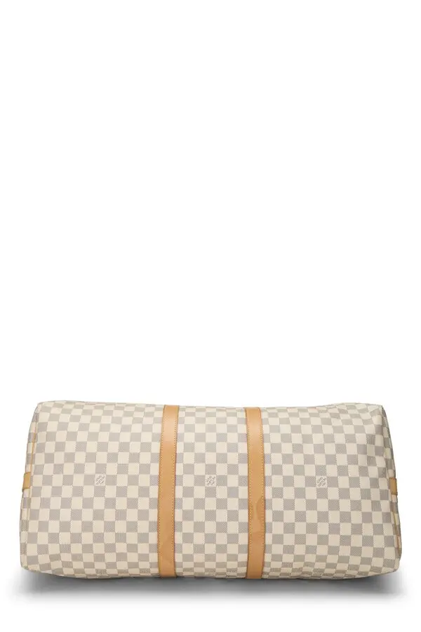 LOUIS VUITTON Damier Azur Keepall Bandouliere 55 - White
