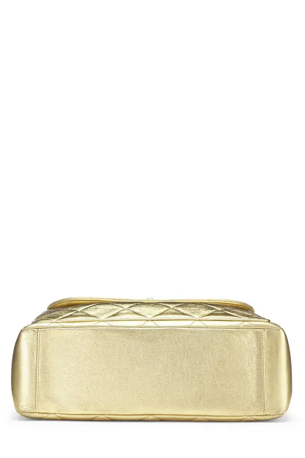 Chanel Metallic Lambskin Double Pocket Shoulder Bag