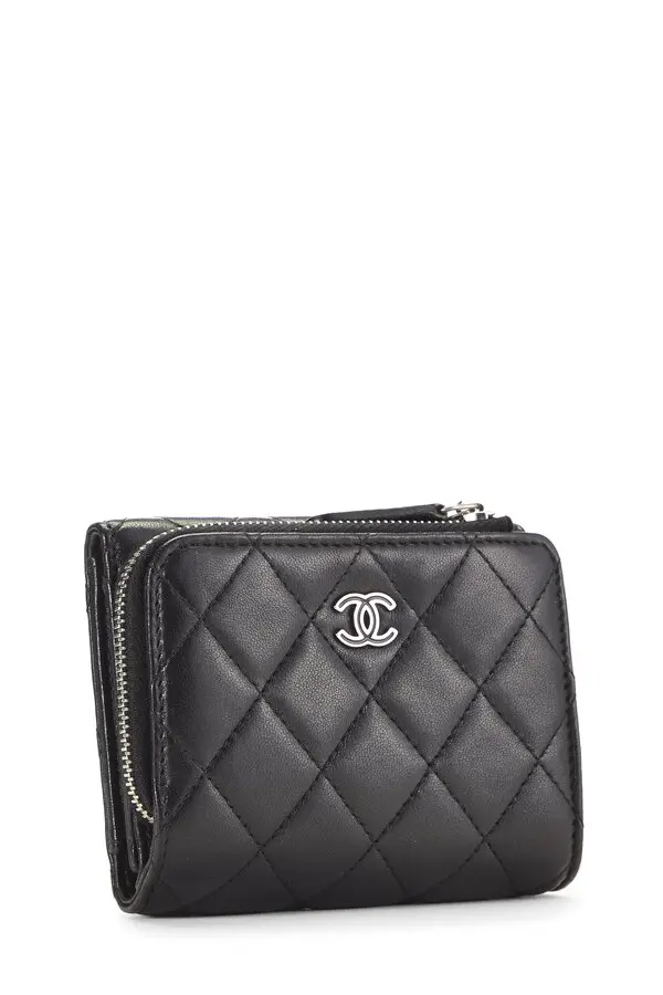 Chanel Quilted Lambskin Compact Wallet