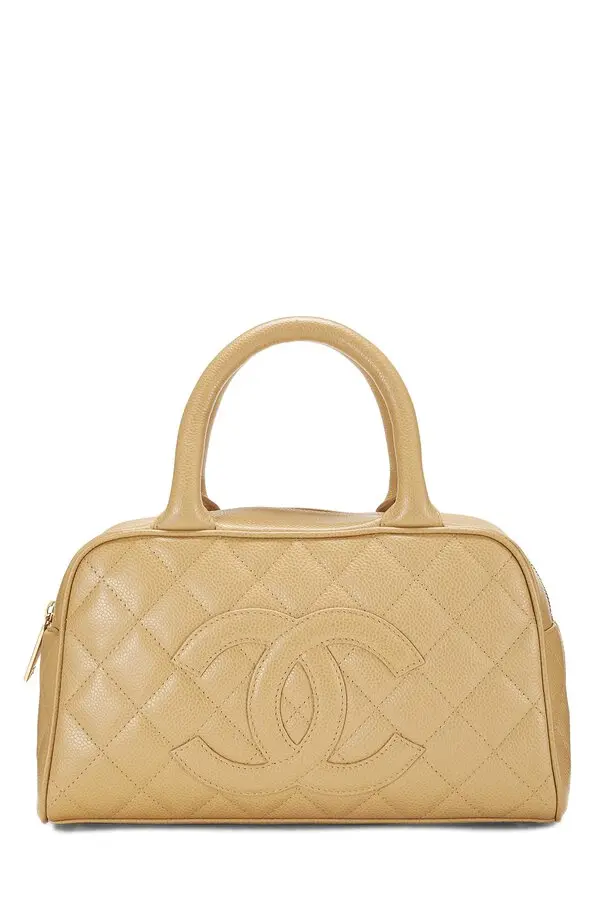 Chanel Quilted Caviar Bowler
