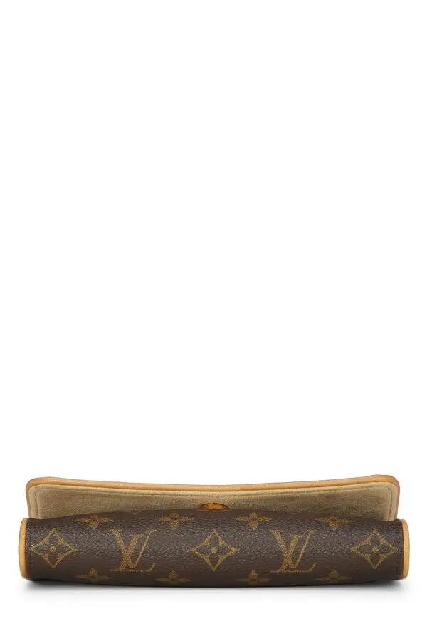 LOUIS VUITTON Monogram Canvas Pochette Twin Bag - Brown