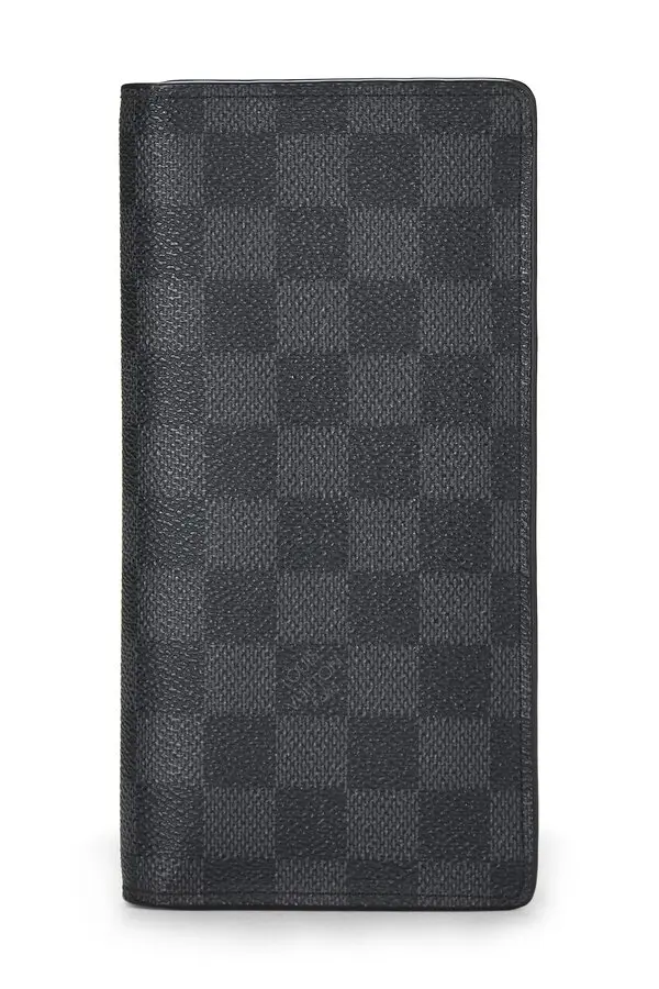 LOUIS VUITTON Damier Graphite Brazza Continental Wallet - Black
