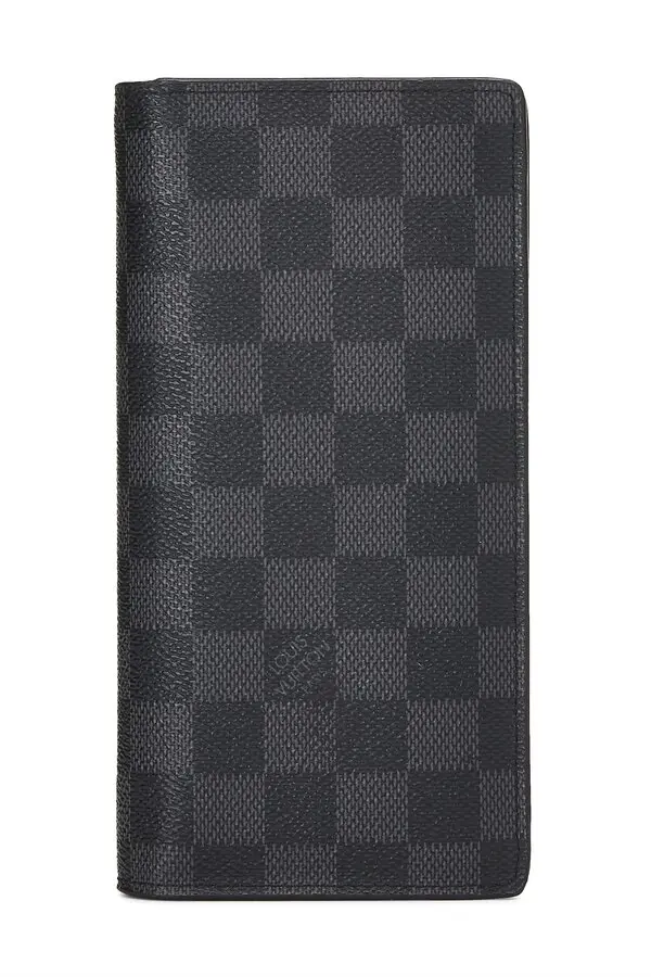 LOUIS VUITTON Damier Graphite Brazza Continental Wallet - Black