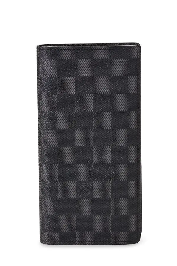 LOUIS VUITTON Damier Graphite Brazza Continental Wallet - Black