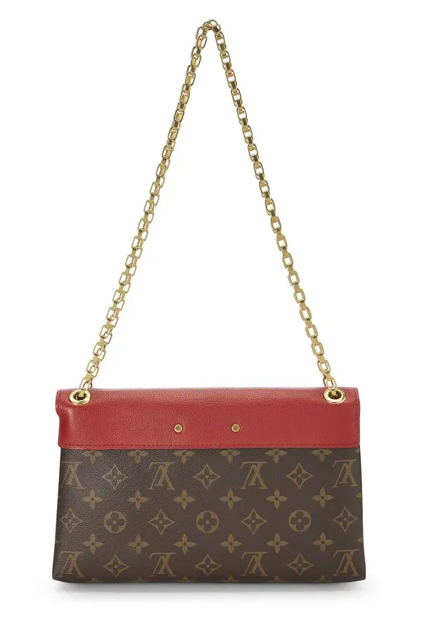 LOUIS VUITTON Monogram Canvas Pallas Chain Bag - Brown