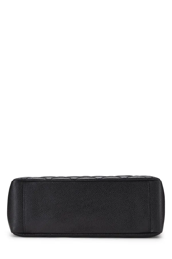 Chanel Quilted Caviar Petite Shopping Tote - Black