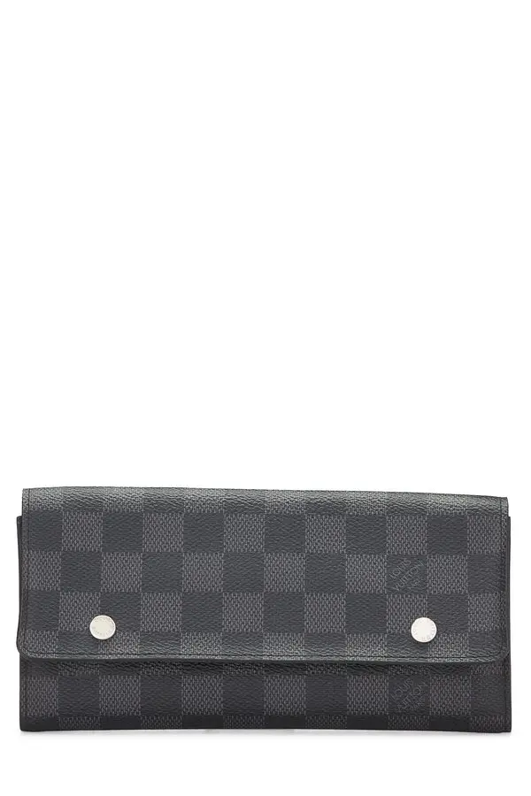 LOUIS VUITTON Damier Graphite Compact Modulable Wallet - Black