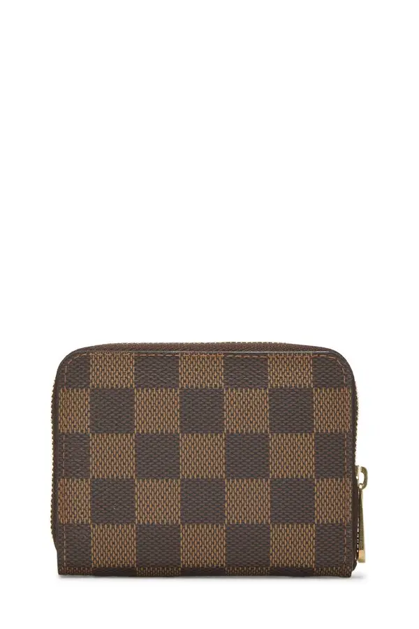LOUIS VUITTON Damier Ebene Zippy Coin Purse - Brown
