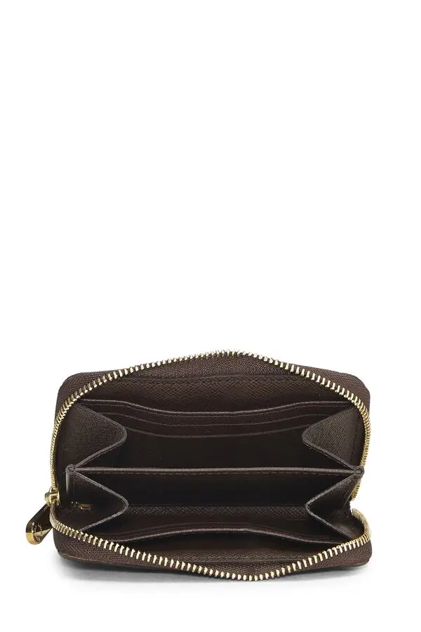 LOUIS VUITTON Damier Ebene Zippy Coin Purse - Brown