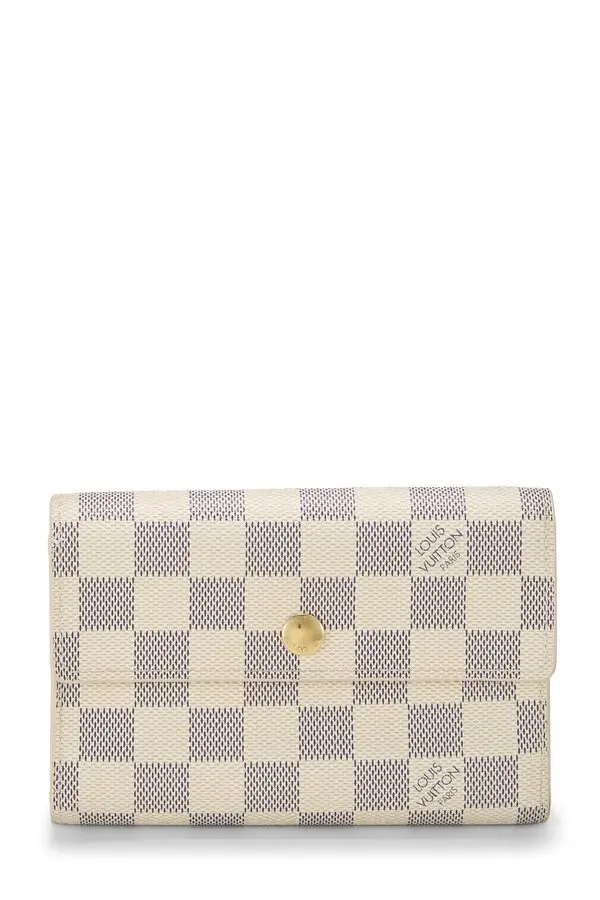LOUIS VUITTON Damier Azur Alexandra Wallet - White