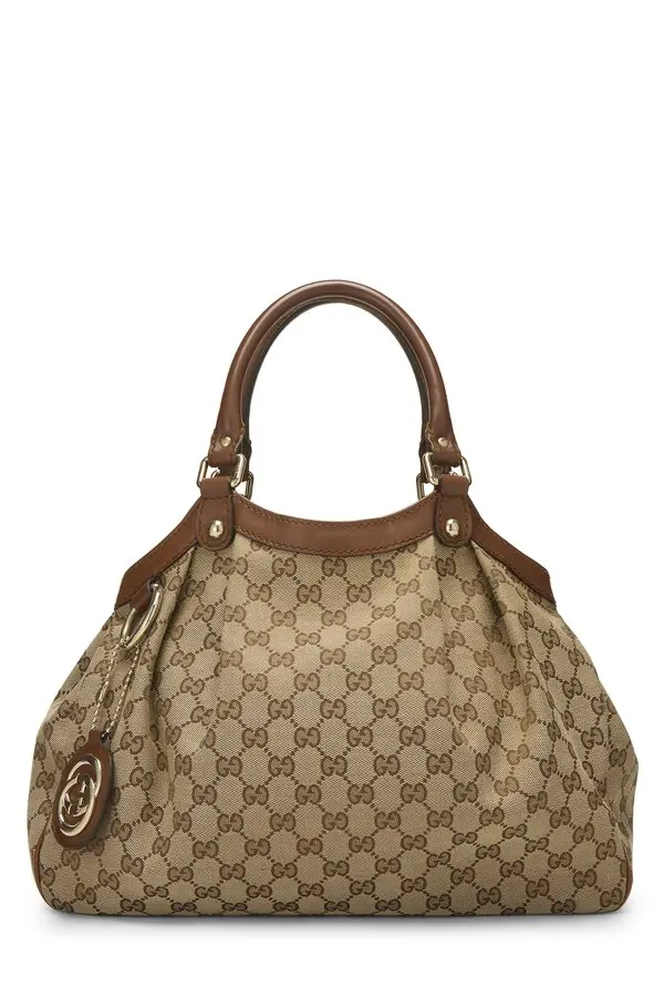 Gucci Original Gg Canvas Sukey Tote Bag - Brown