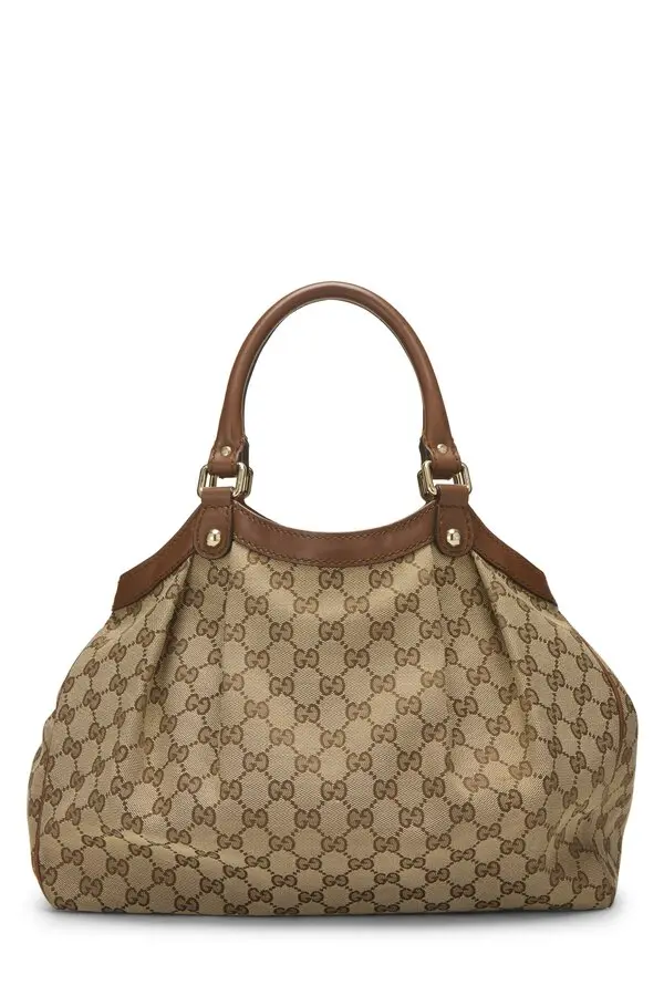 Gucci Original Gg Canvas Sukey Tote Bag - Brown