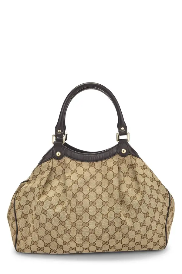 Gucci Original Gg Canvas Sukey Tote Bag - Brown