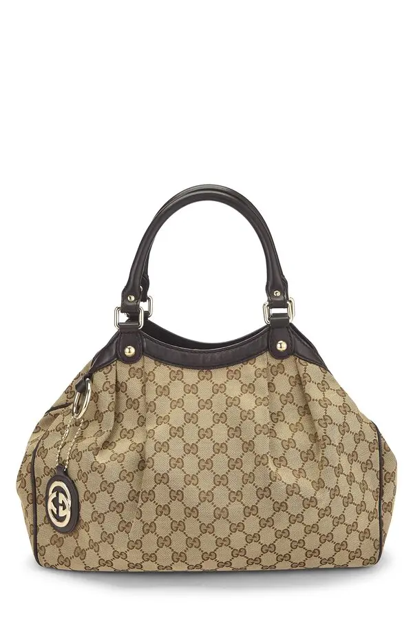 Gucci Original Gg Canvas Sukey Tote Bag - Brown