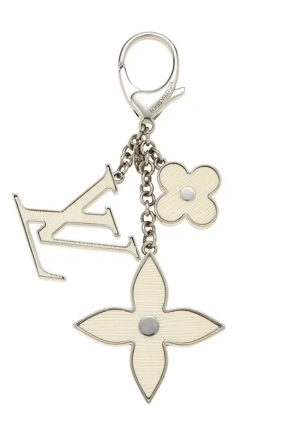 LOUIS VUITTON Fleur De Epi Bag Charm - White