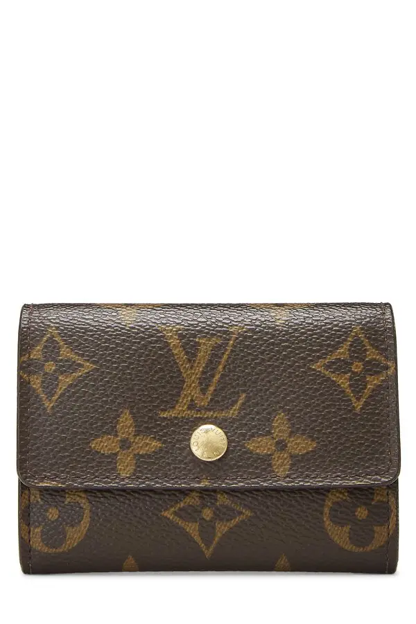 LOUIS VUITTON Monogram Canvas Porte Monnaie Plat - Brown