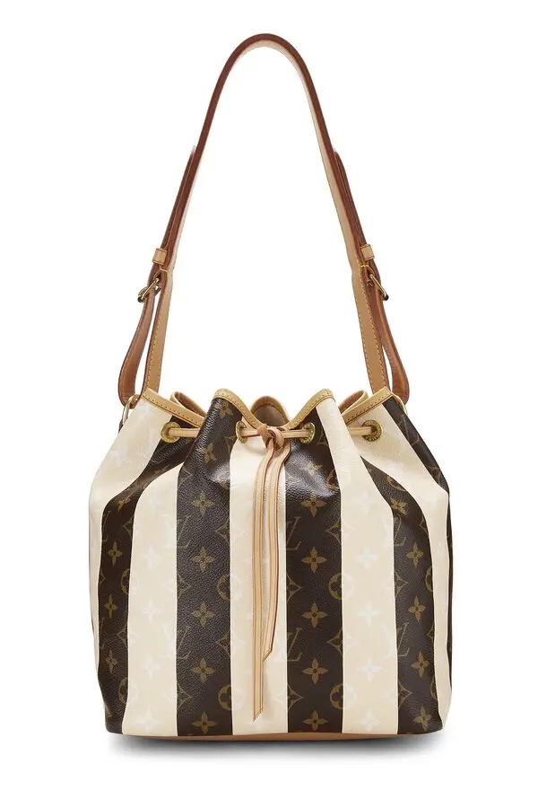 LOUIS VUITTON Monogram Rayures Noé Bucket Bag - Cream